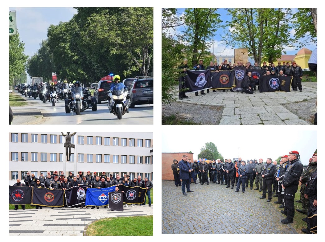 Moto klub 4. gardijska brigada posjetio Viroviticu, Vinkovce, Našice ...