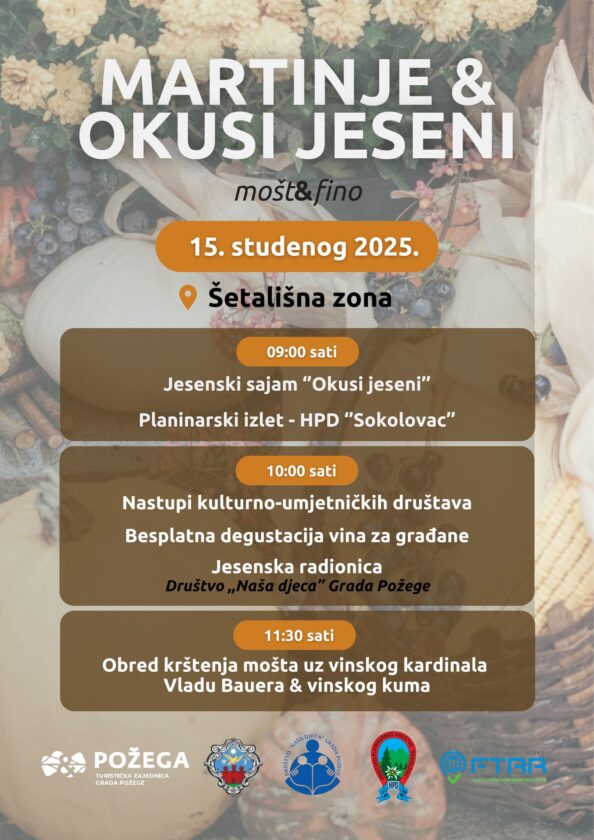 Ove subote se održava Martinje i Okusi jeseni u Požegi - Slavonija info